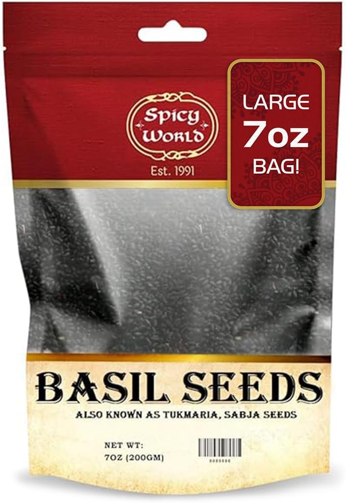 Amazon.com: TAJ Tukmaria Seed (Sweet Basil Seeds, Tulsi Seeds) 7oz ...