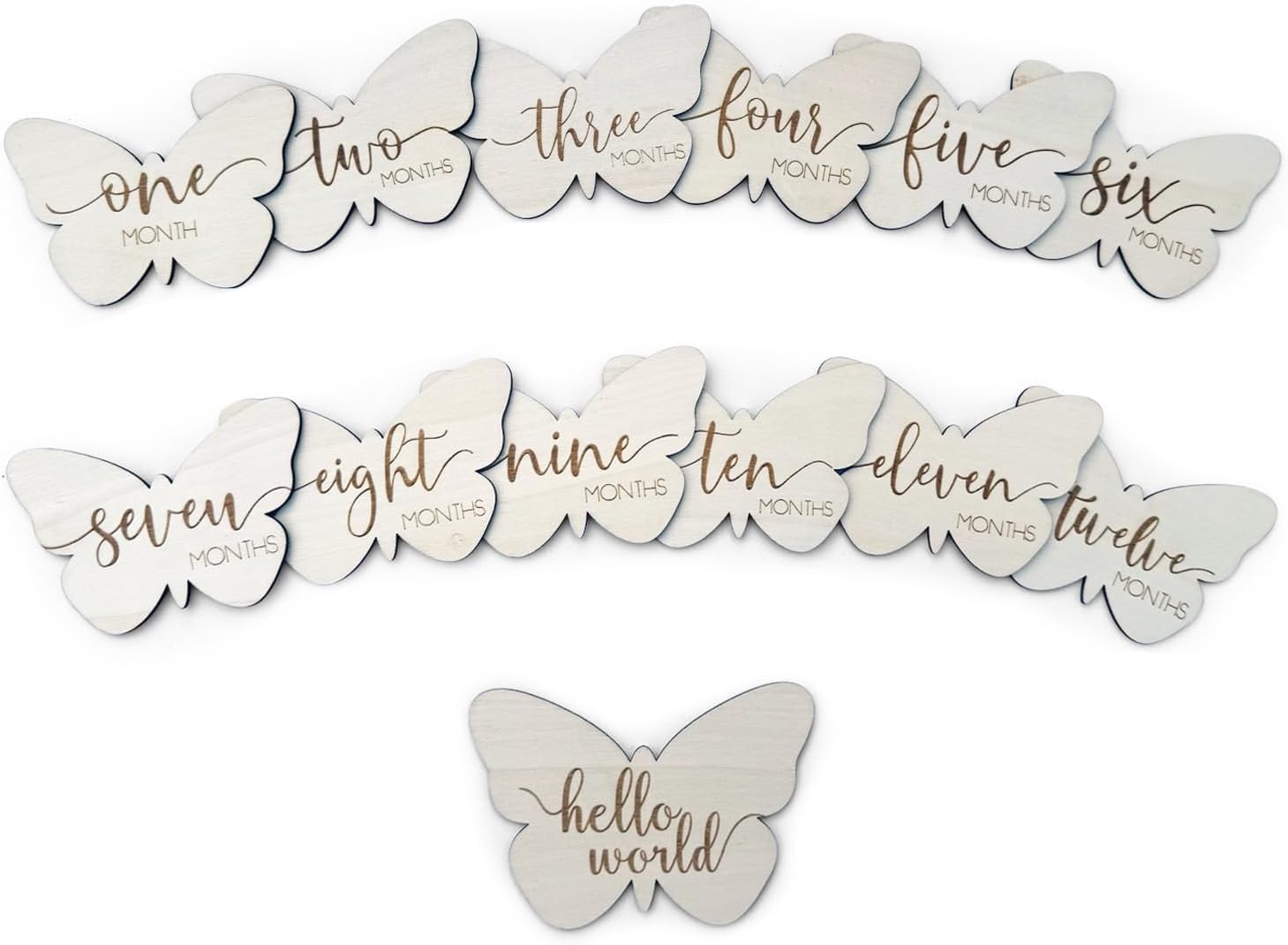 Amazon.com: Baby Monthly Milestone Cards, Wooden Discs, Gender Neutral ...