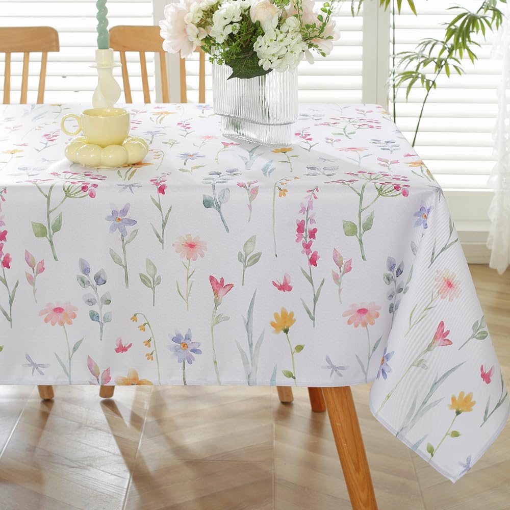 Amazon.com: MATIRUG Spring Floral Table Cloths for Rectangle Tables ...
