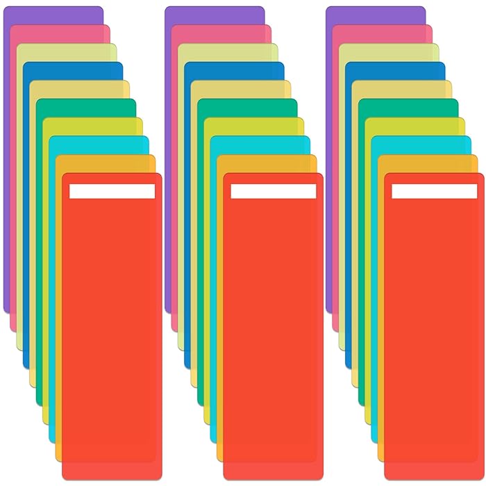 Buy 50 Pcs Library Book Dividers for Shelves with 110 Pcs Stickers ...
