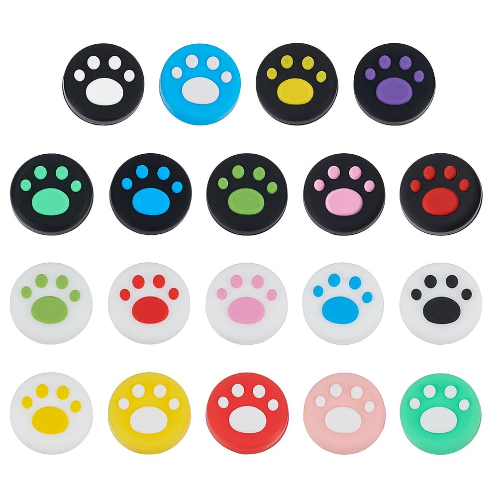 Amazon.com: PLIGREAT 76 Pcs Cute Paw Thumb Grip Caps, Colorful Cat Dog ...