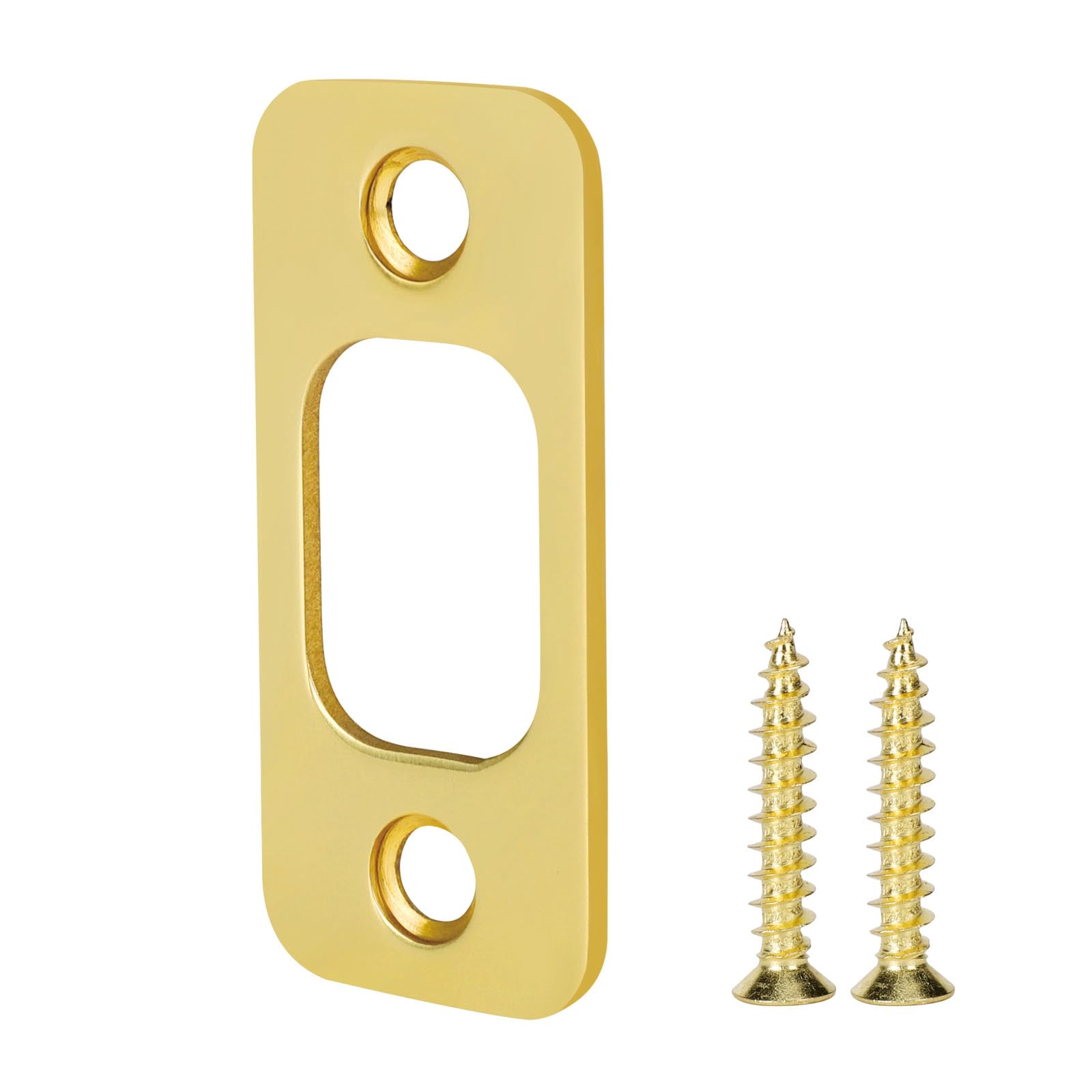 Siwil Deadbolt Strike Plate, Solid Brass Door Backplate 1" X 2 1/4 ...