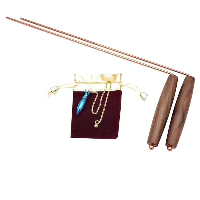 Buy Spirit Hunter Dowsing Rods and Solid Brass Pendulum (Coated with ...