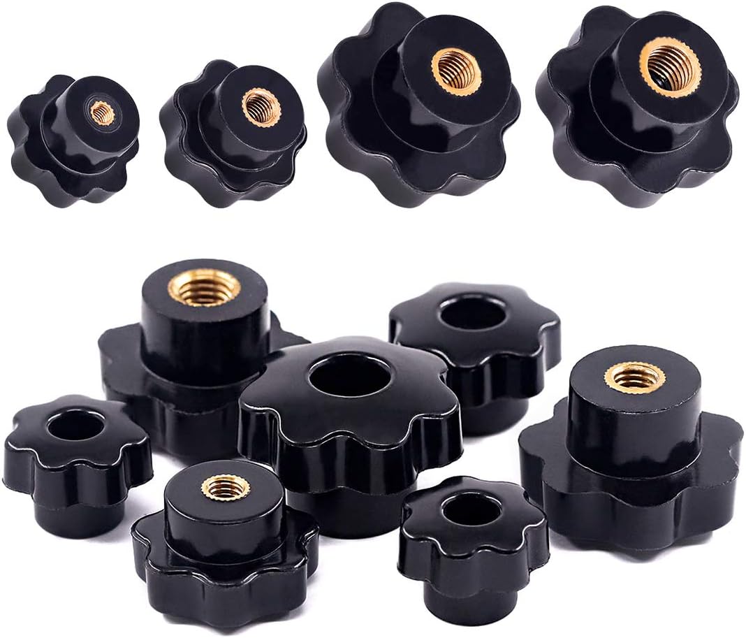 Amazon.com: Nxtop Plastic Screw On Type Knurled Clamping Nuts Knob ...