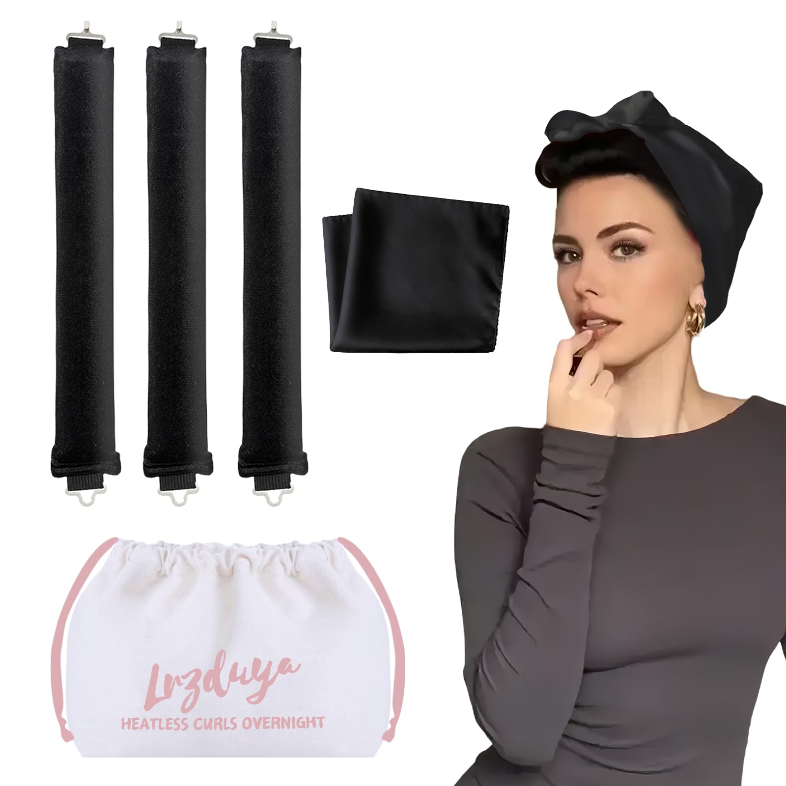 Amazon.com : Heatless Curls Overnight Rods Heatless Hair Curler Hair ...