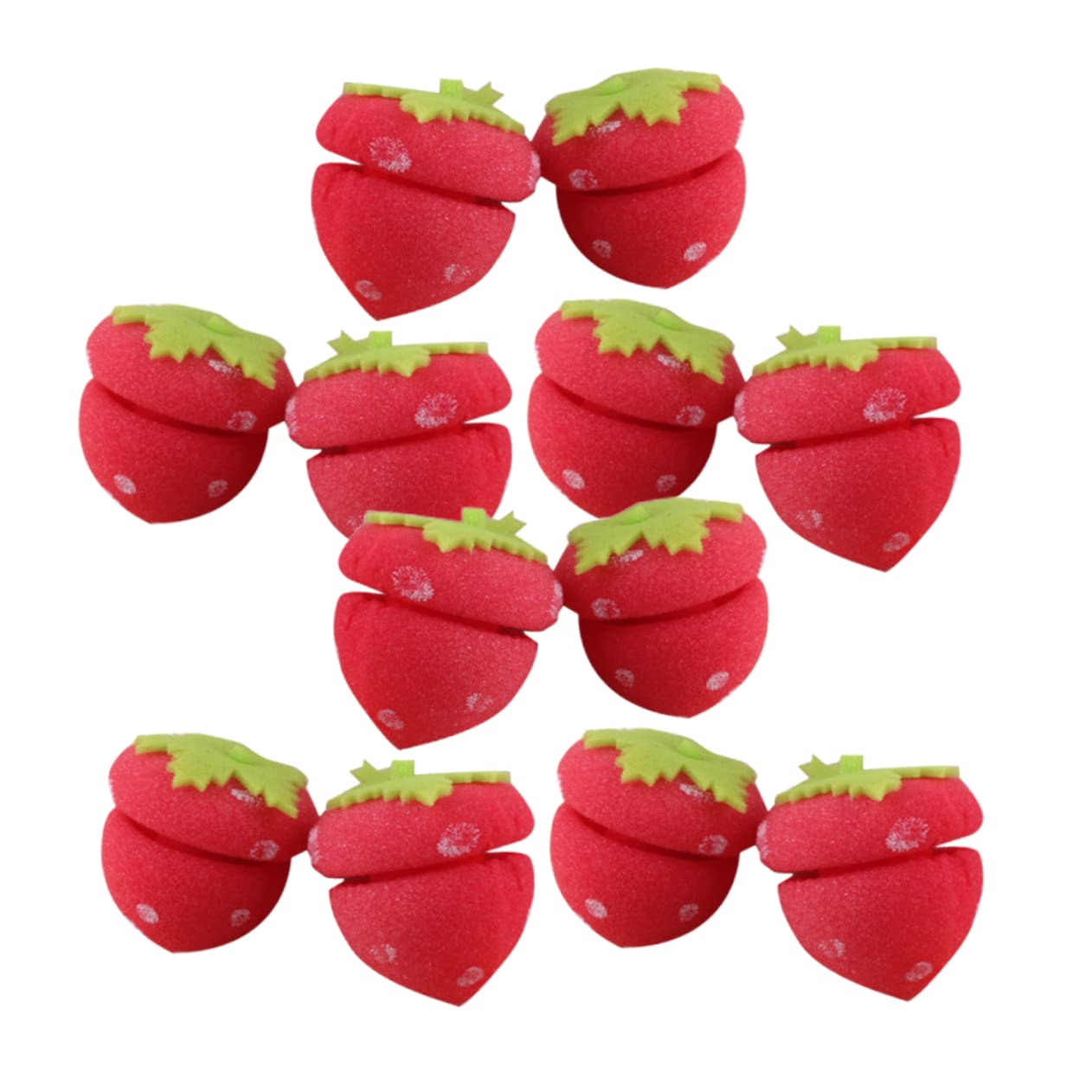 Amazon.com : 12pcs Strawberry Sponge Hair Curlers Perm Rods Small Soft ...