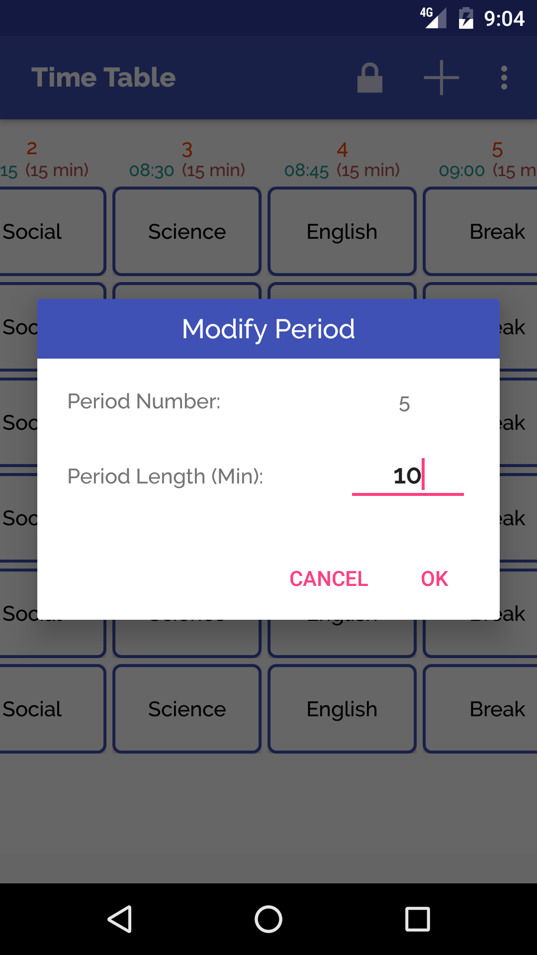 Time Table - App on Amazon Appstore