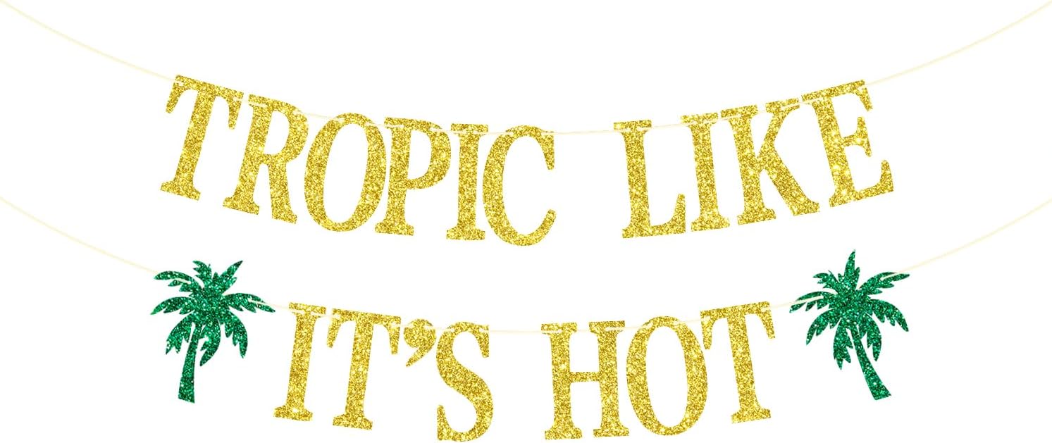 Amazon.com: Tropic Like It's Hot Banner, Hawaii Aloha Luau Party ...