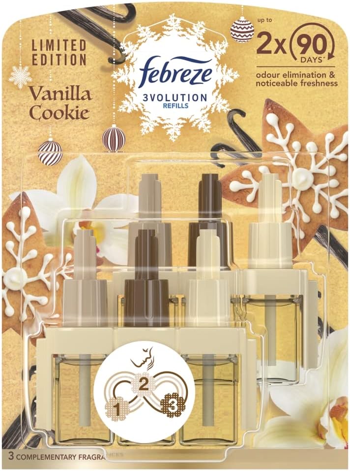 FEBREZE 3VOLUTION REFILLS VANILLA COOKIE TWIN PACK : Amazon.co.uk: Grocery