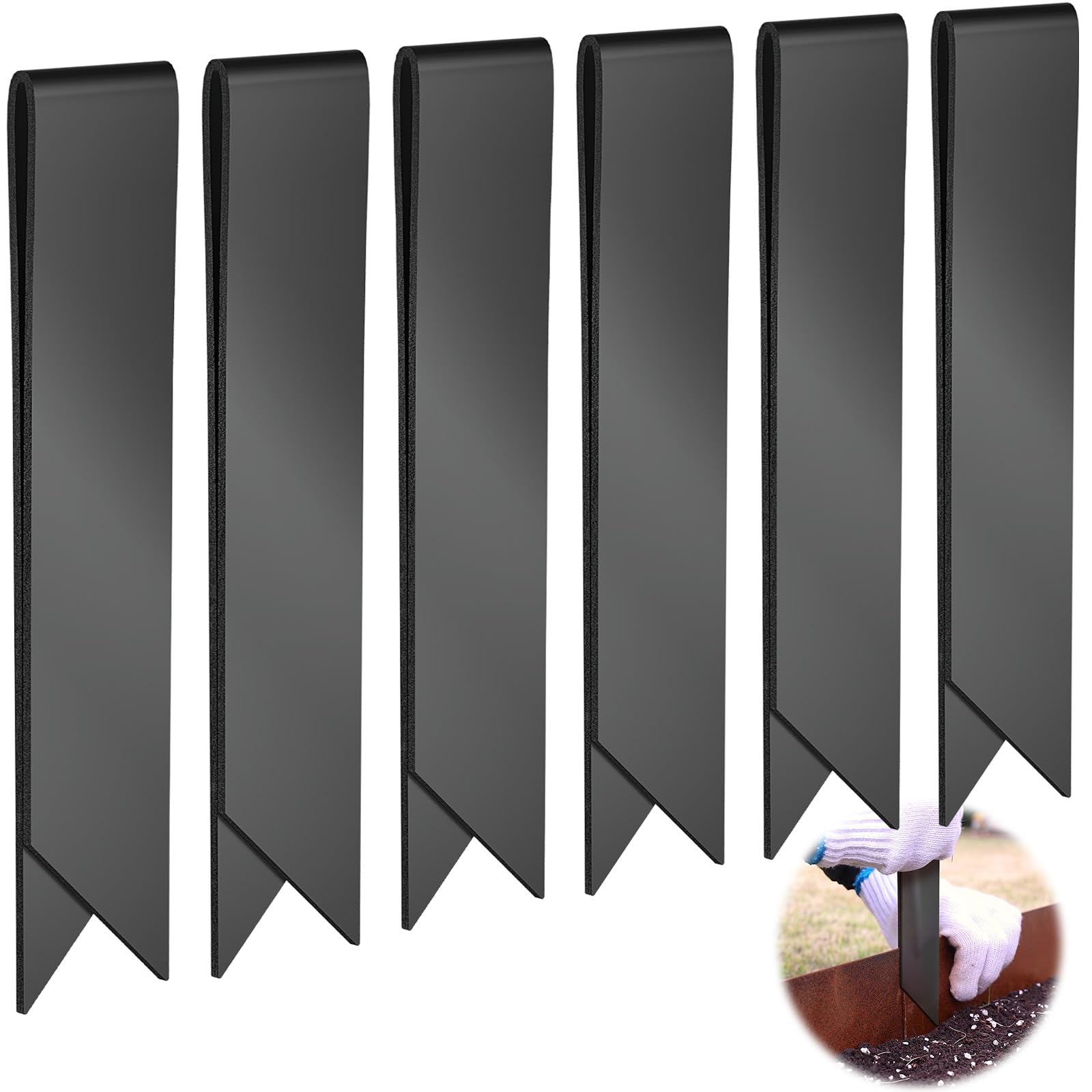 Amazon.com : Fixirons 6 Pack Black Straight Clips for 6 & 8 inch Edging ...