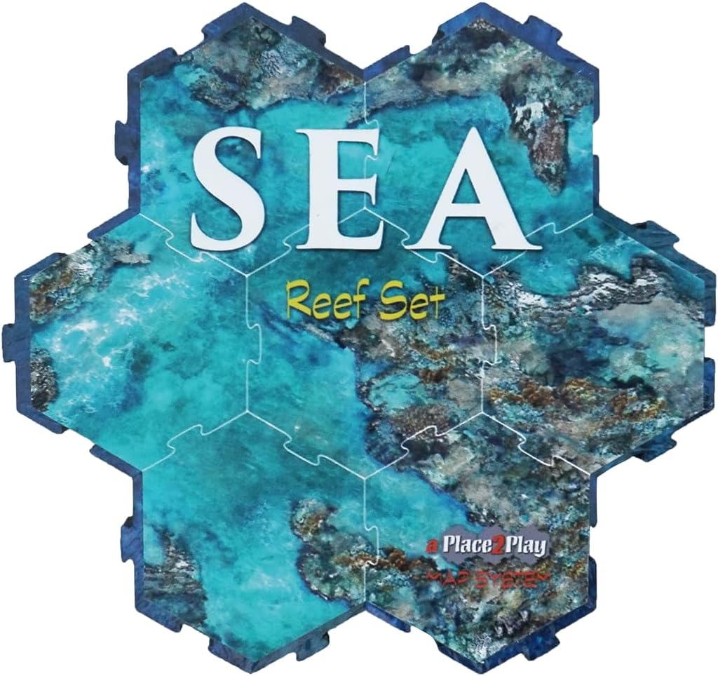 Amazon.com: APLACE2PLAY - Natural Reefs - Sea Boardgame Play Tile Sets ...