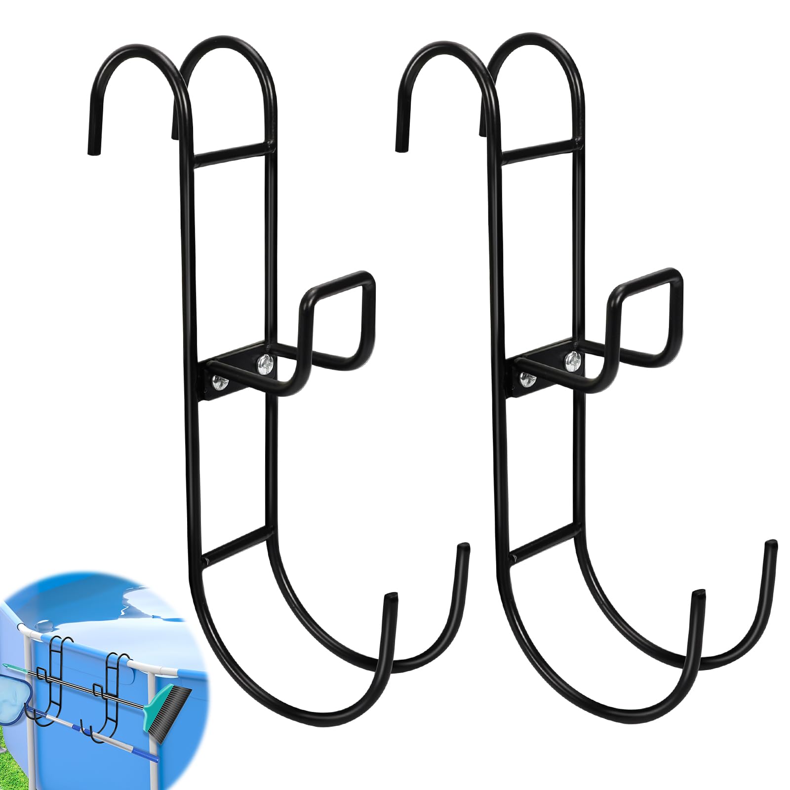 Amazon.com: TAINAT 2PCS Pool Pole Hanger Swimming Pool Fence Hooks ...