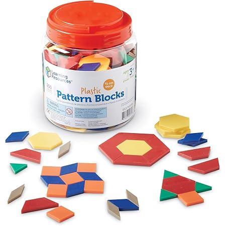 Amazon.com: Learning Resources Giant Magnetic Pattern Blocks,6 W in ...
