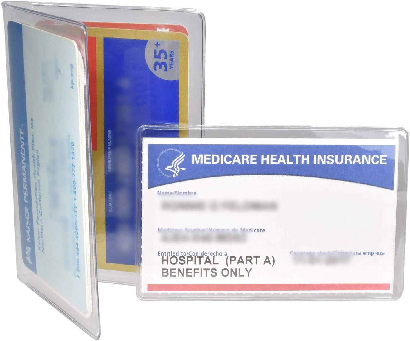 Amazon.com: Medicare Combo 2 Wallets for Business and Credit Cards with ...