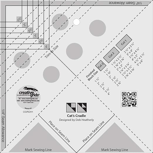 Amazon.com: Creative Grids Cats Cradle Tool Quilt Ruler