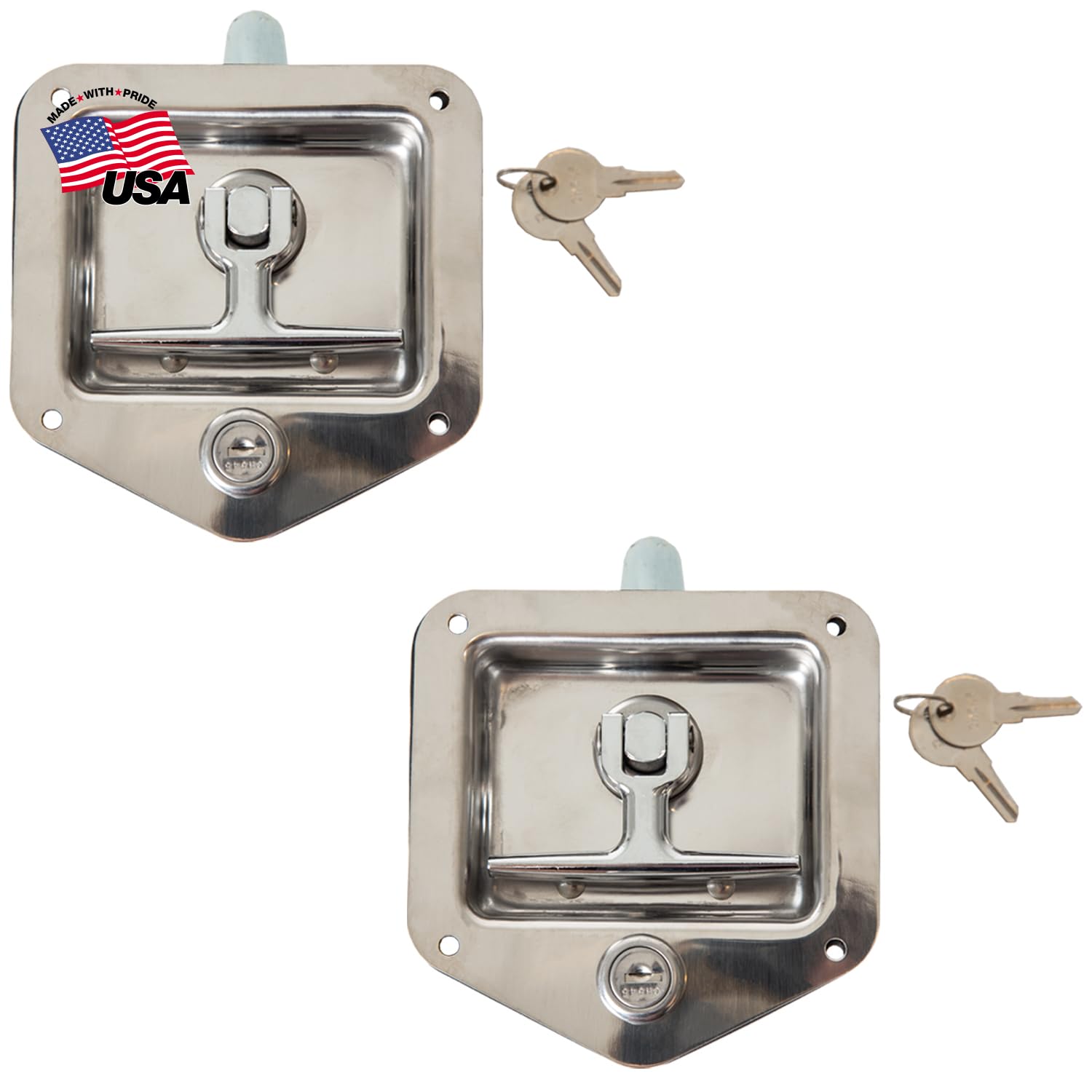 Snapklik.com : Buyers Products L8815 T-Handle Latch, 2 Pack, Locking ...