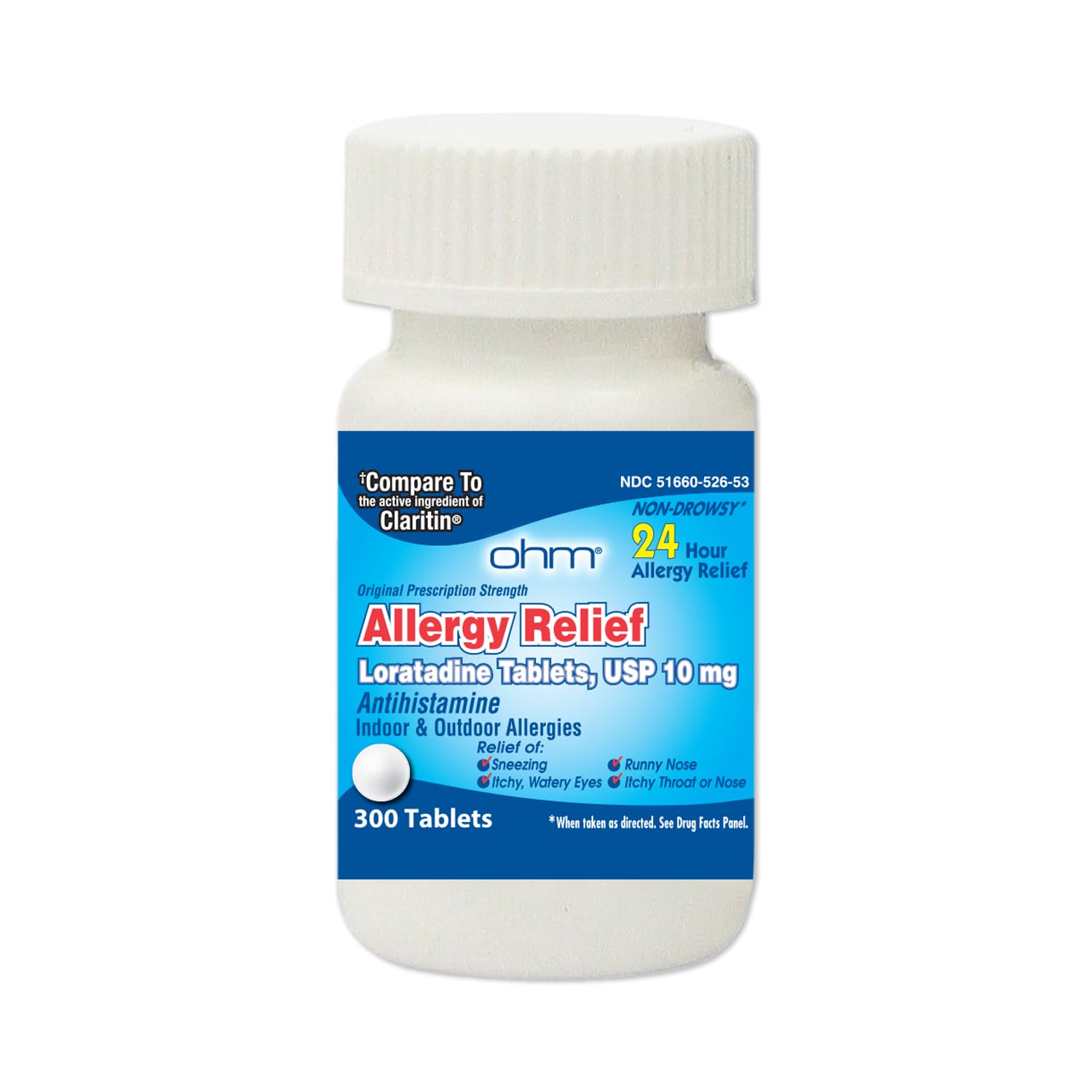 Amazon.com: Ohm Loratadine 10mg Tablets, 300 Count : Health & Household