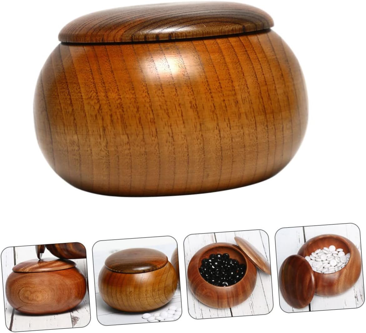 Abaodam 1pc Jujube Wood Go Jar Go Game Canister Wood Go Game Bowl ...