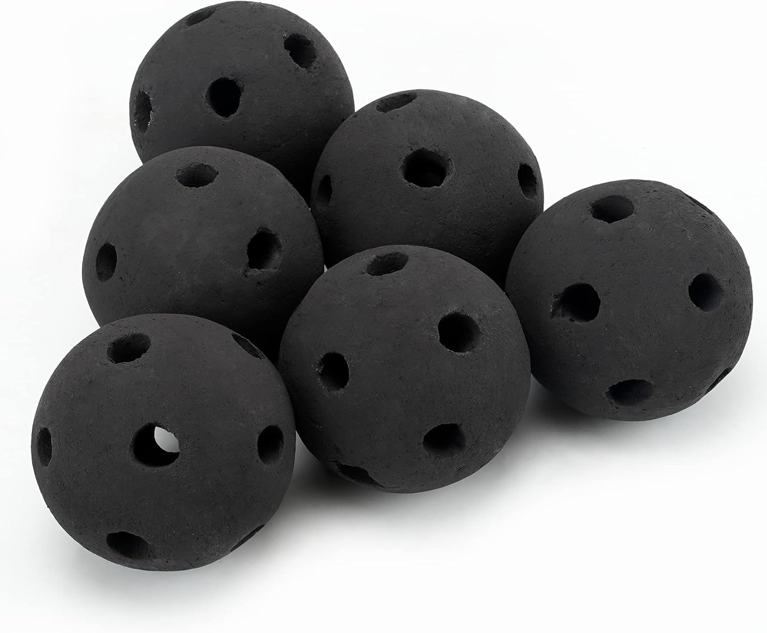 Amazon.com: Skyflame Hollow Ceramic Fire Balls, Set of 6 Round Fire ...