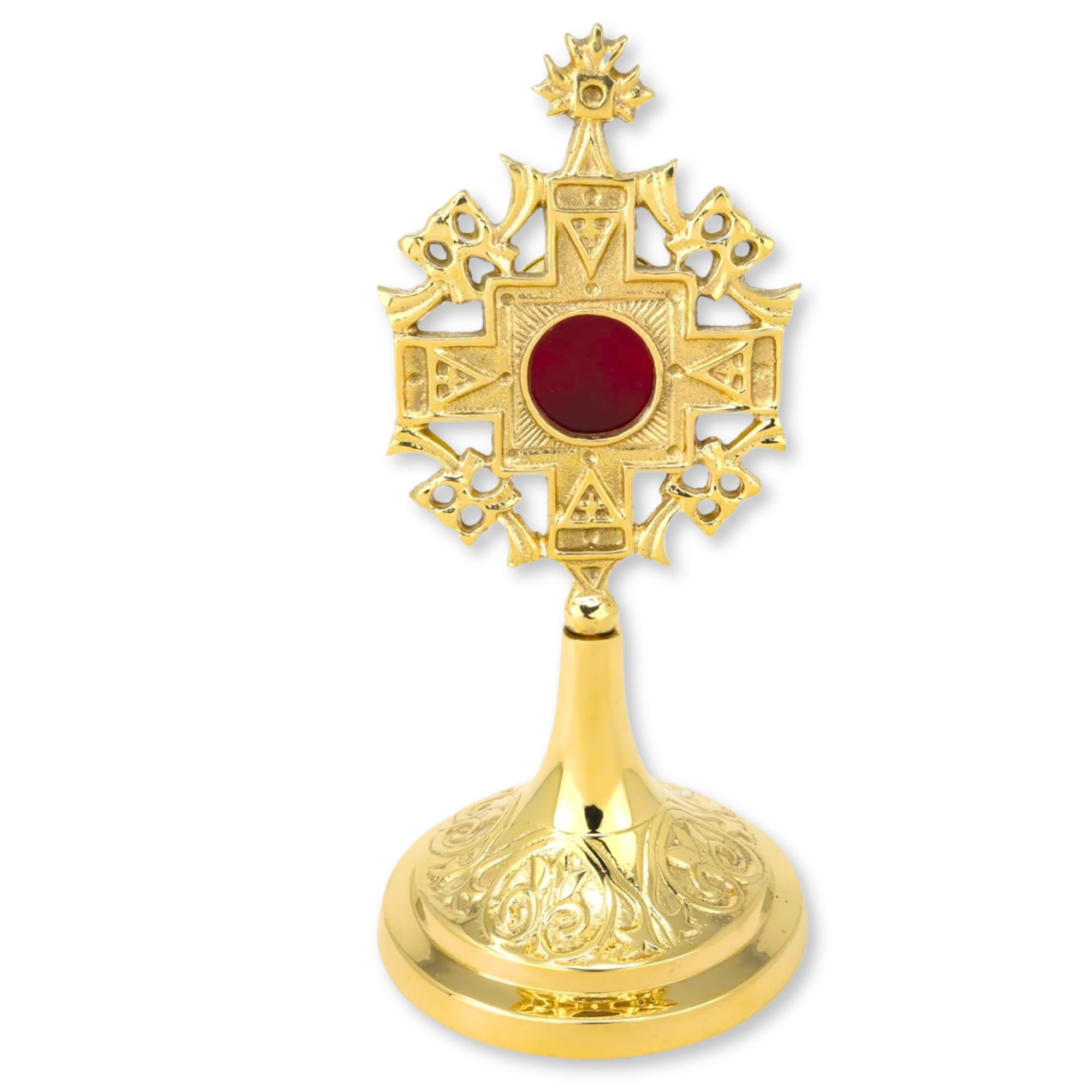 Amazon.com: Needzo Polished Brass Monstrance, Ornate Reliquary Display ...