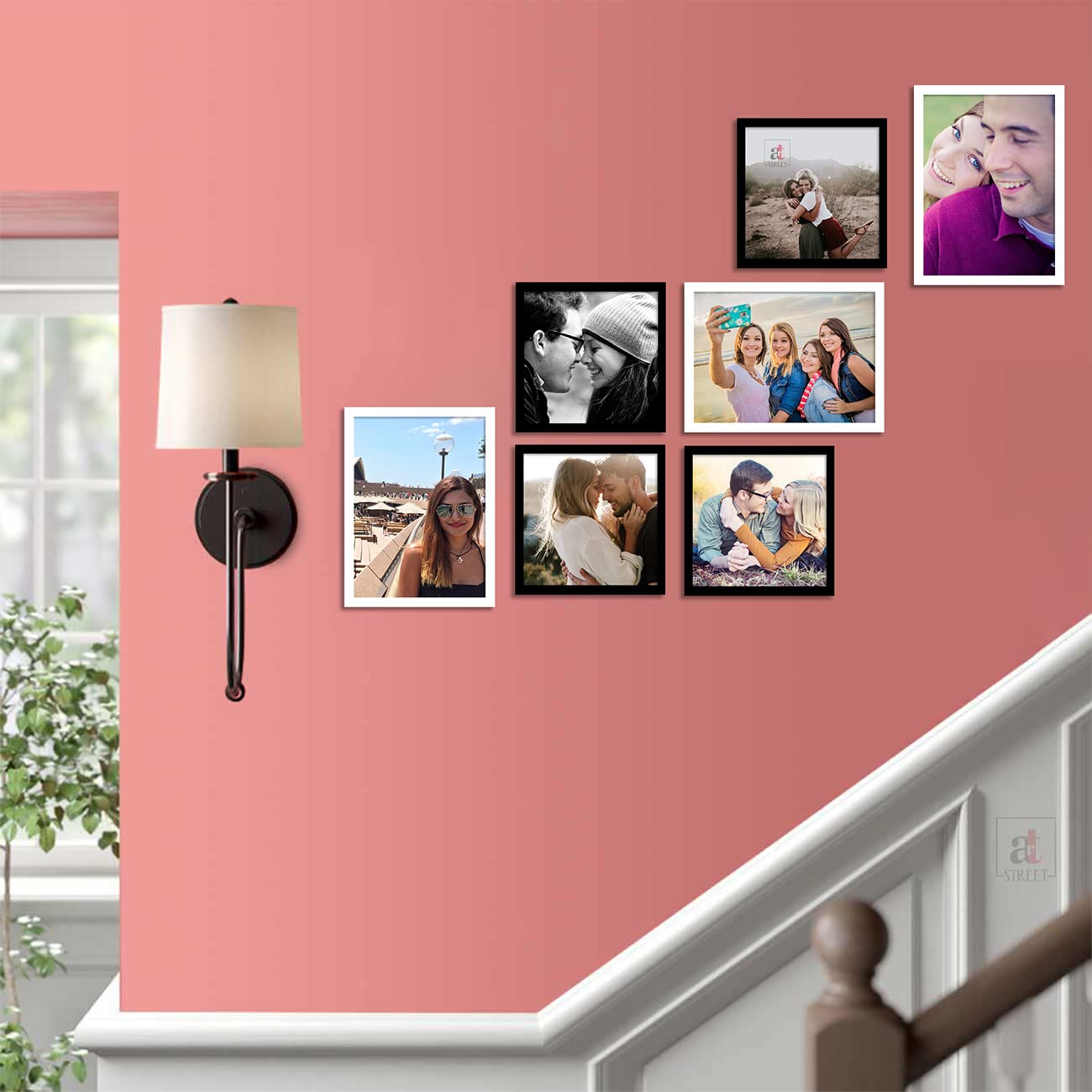 Art Street Set of 7 Zeus Synthetic Wood Wall Photo Frame for Home Décor ...