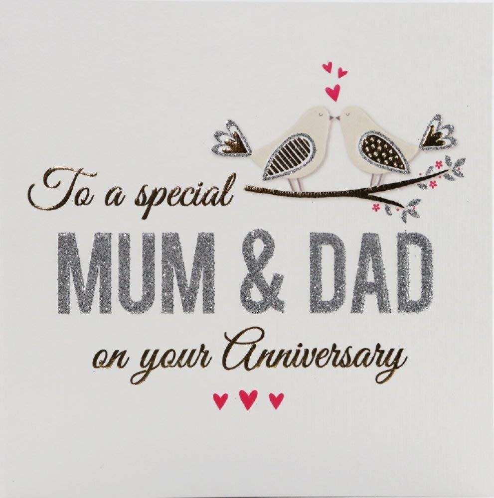 Buy Anniversary Card Anniversary Mum Dad 138 Mm Sq Inches ZIZI 
