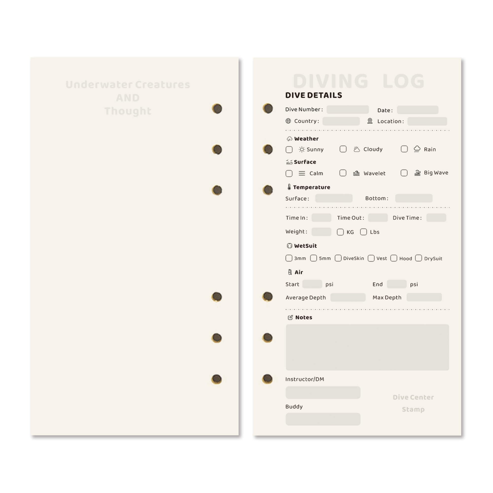 Amazon.com : Natmisz:Dive Log Book Scuba Diving,A6 Log Book,The Dive ...