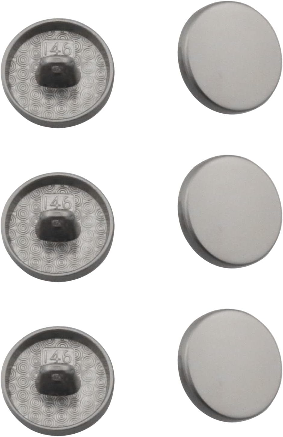 Amazon.com: Alloy Shank Button ZCZQC 30PCS 15mm Metal Round Flat ...