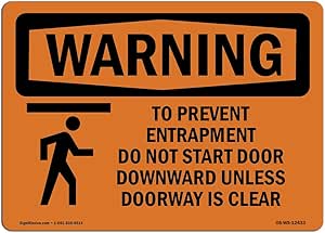 Amazon.com: OSHA Waring Sign - to Prevent Entrapment Do Not with Symbol ...