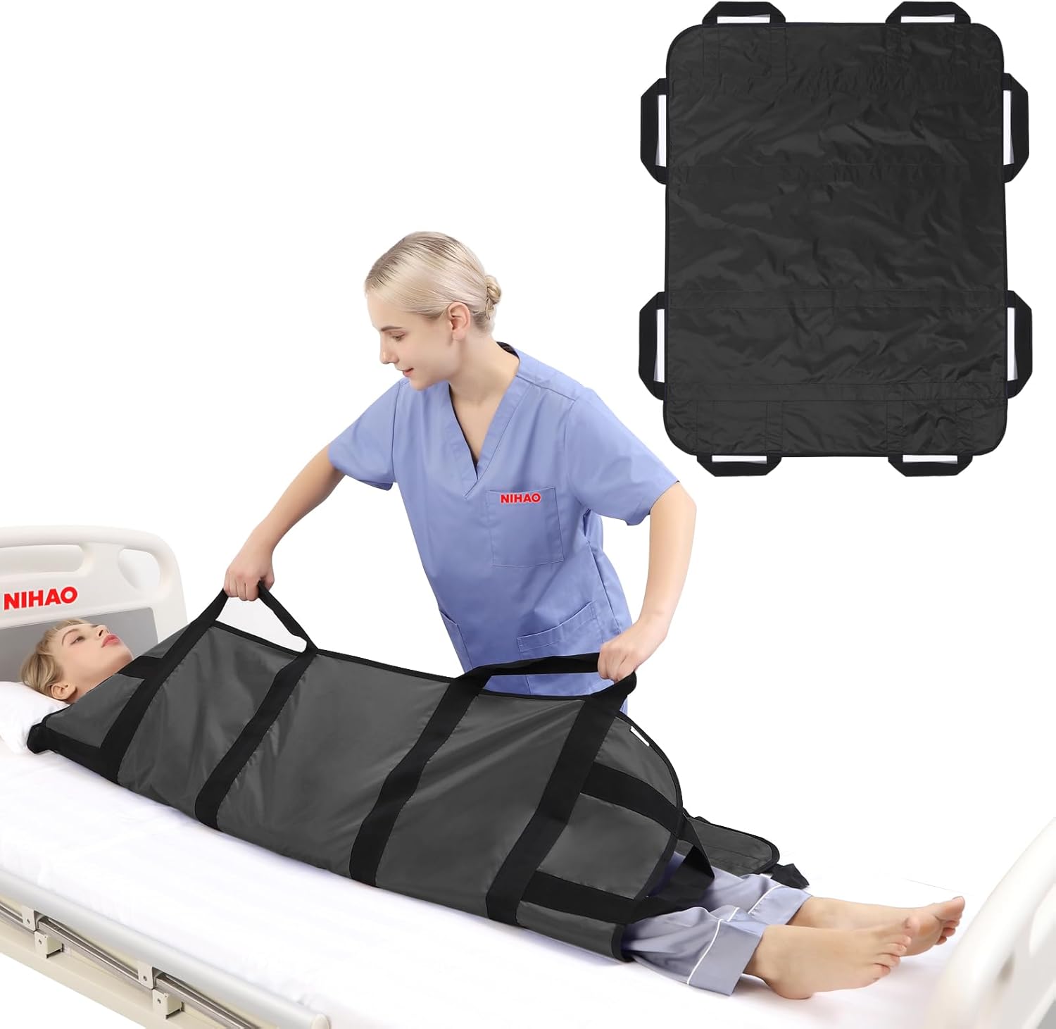 Amazon.com: NIHAO Multipurpose Positioning Bed Pad with Reinforced ...