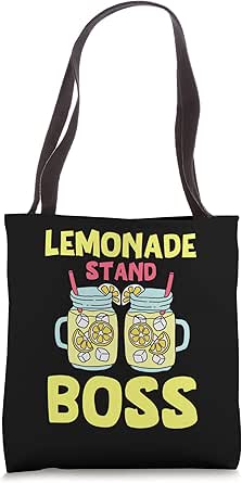 Amazon.com: Lemonade Stand Boss | Summer Time | Lemon Drink Tote Bag ...