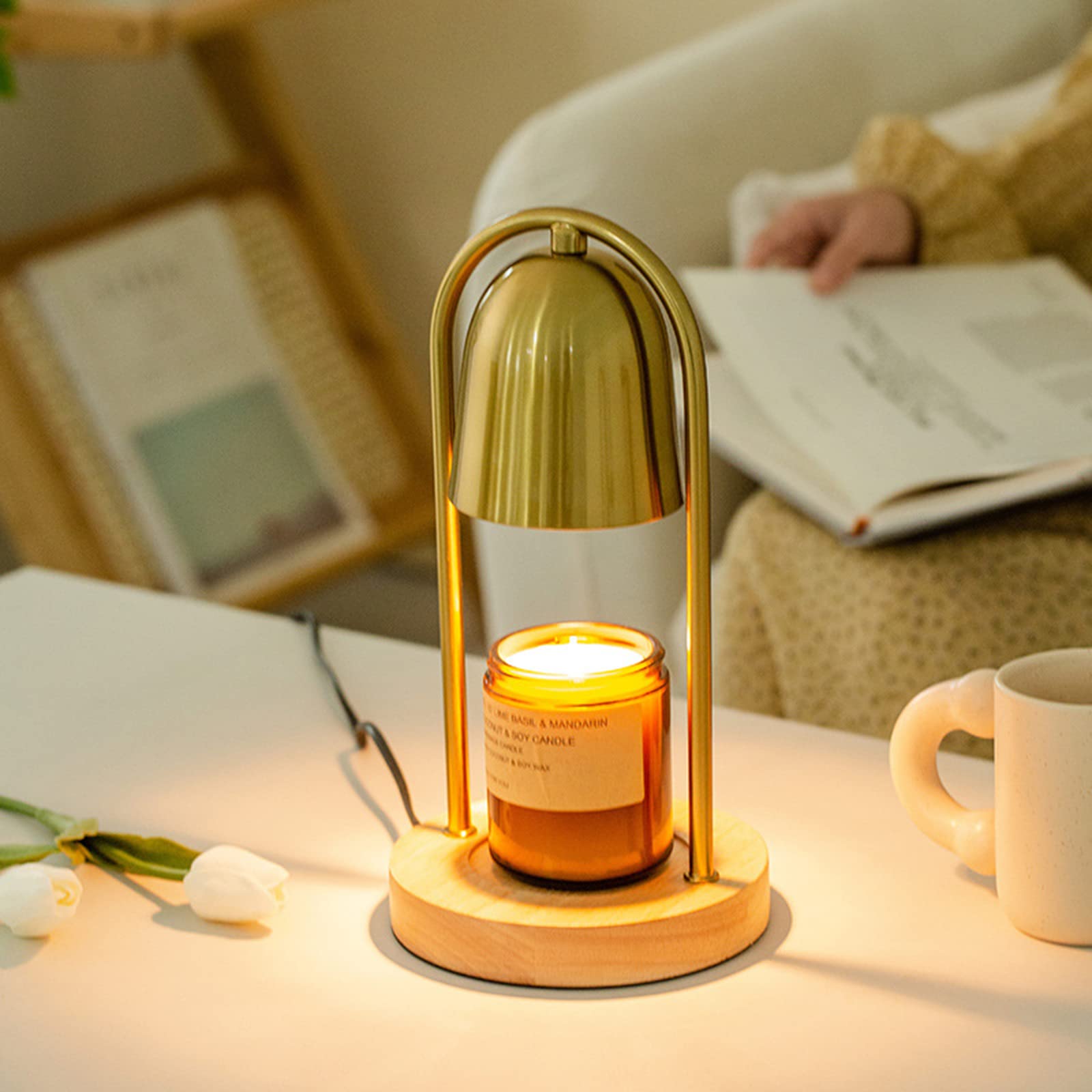 Amazon.com: Candle Warmer Lamp with 2 Bulbs, Electric Candle Warmer ...