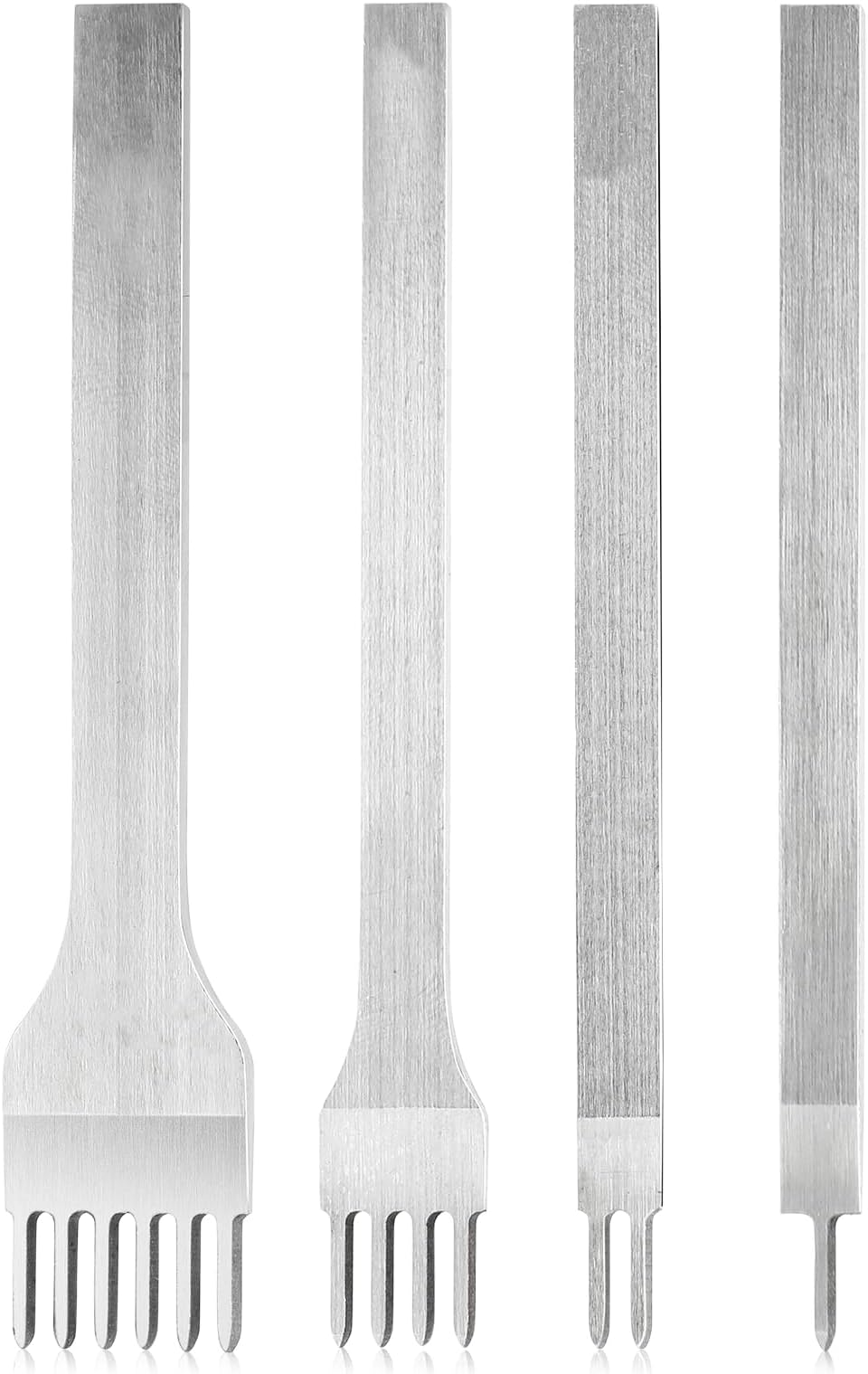 3Pcs 2/4/6 Prong Steel Leather Craft Tool Row Hole Punch DIY Lacing Sew ...