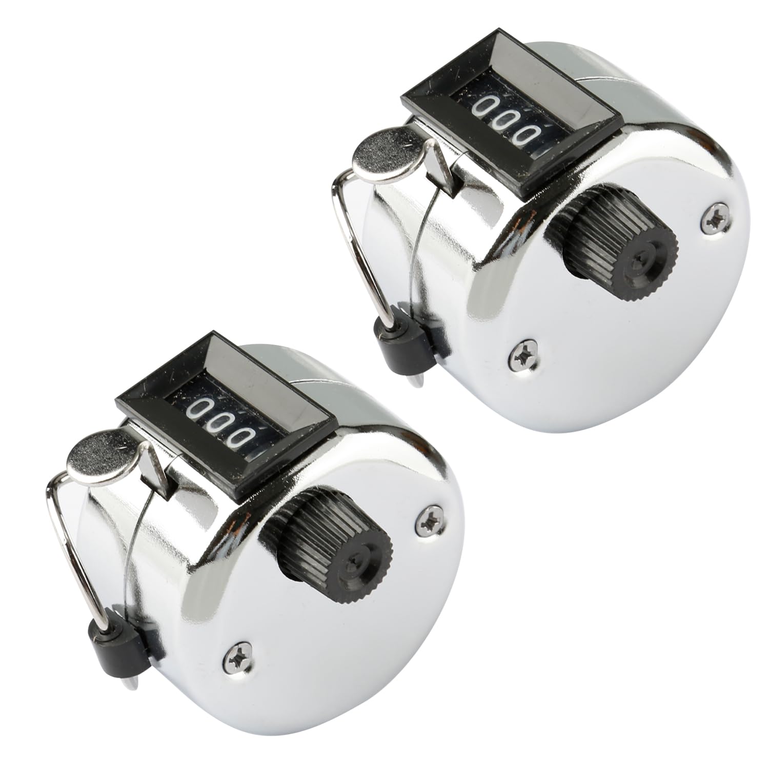 Luckious 2PCS Manual Counter,Round Counter 4-Digit Mechanical,Golf ...