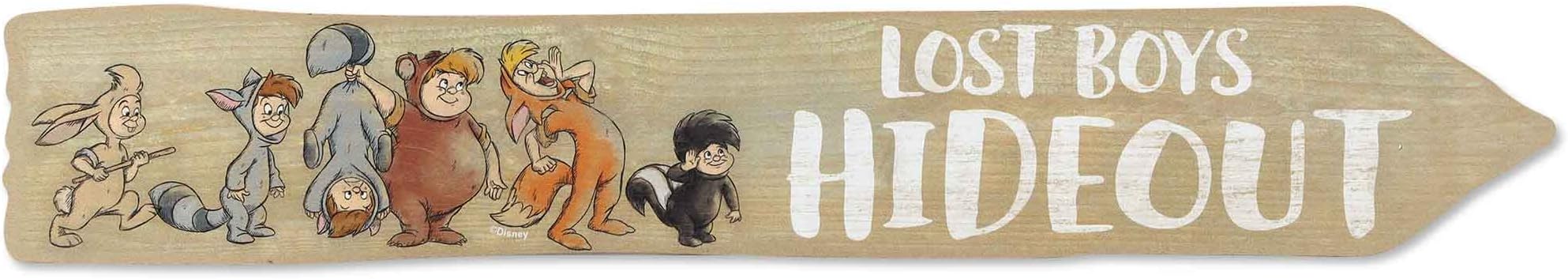 Amazon.com: Disney Peter Pan Lost Boys Hideout Arrow Wood Wall Decor ...