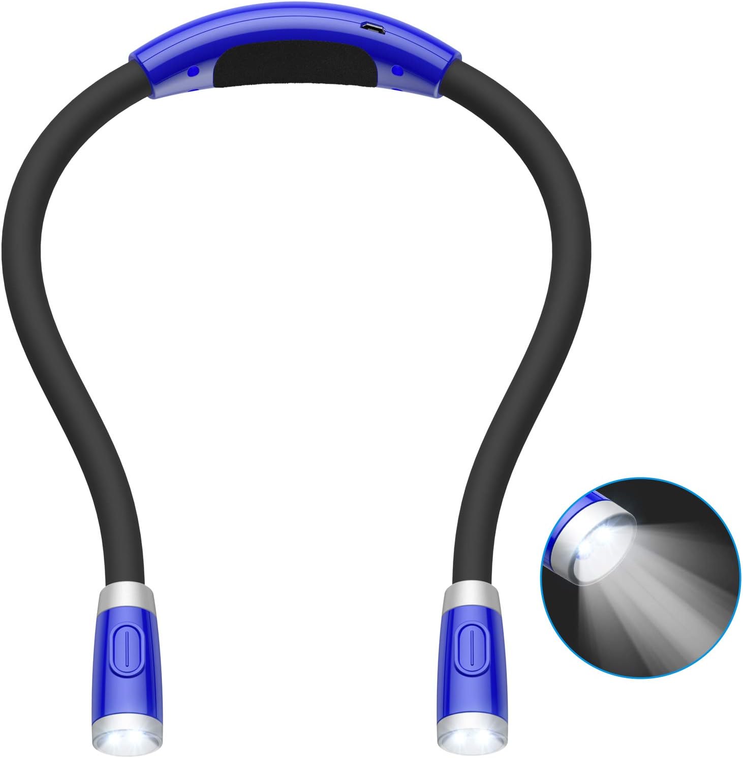 LED Neck Reading Light, Book Light for Reading in Bed,3 Brightness ...