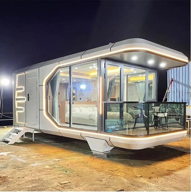 Amazon.com : Modern Expandable Container House, 40ft Steel Frame, LED ...