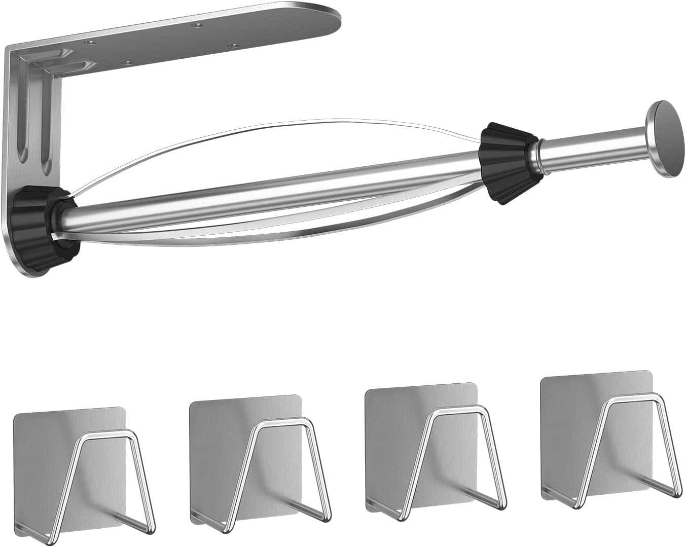 Kitchen Roll Holder Stainless Steel Paper Towel Roll Holder Under ...