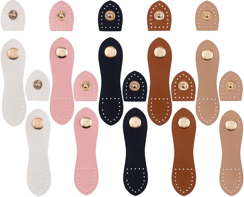 Amazon.com: 10 Sets Leather Snaps Buttons Fasteners Closure for Purses ...