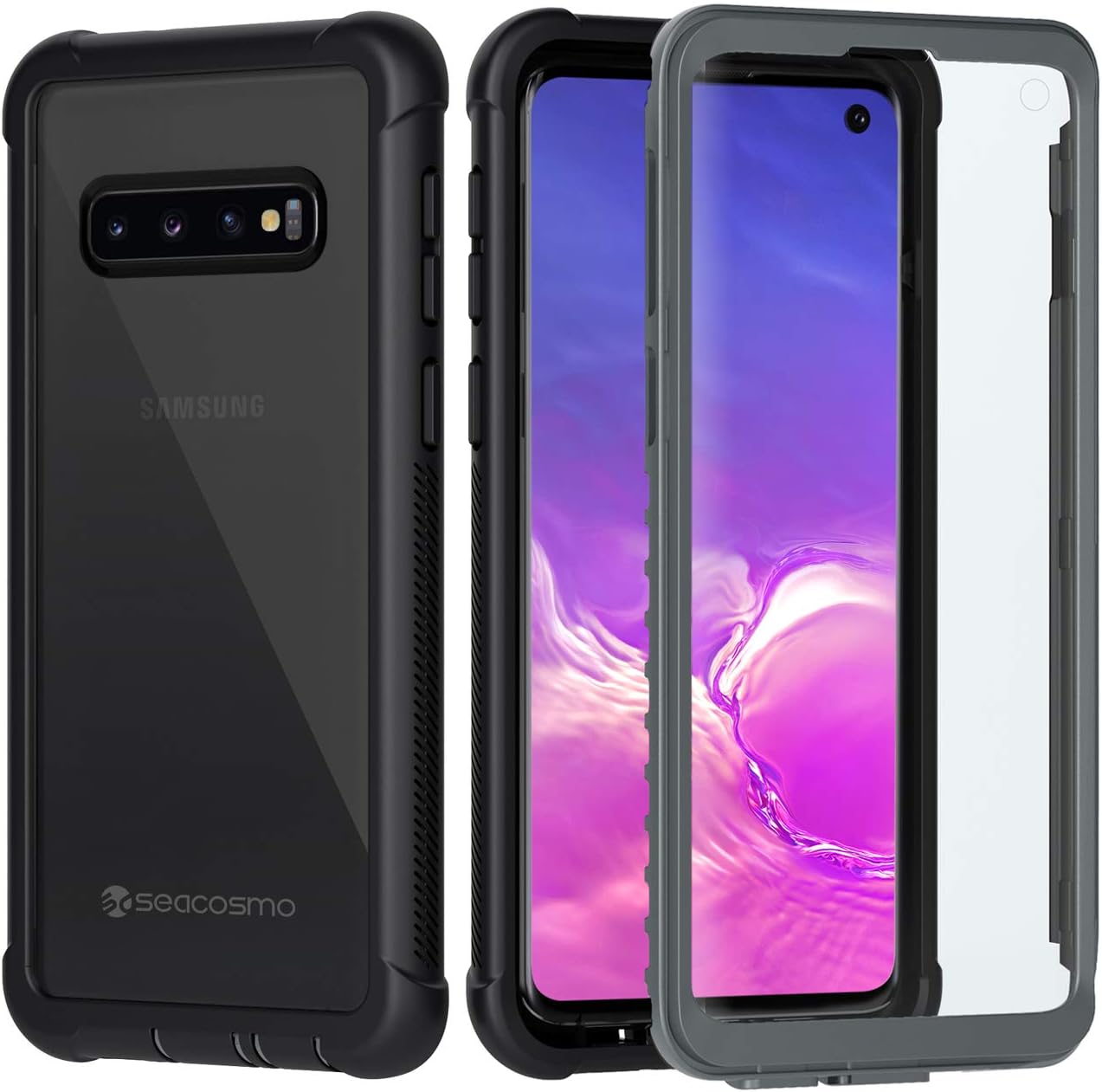 seacosmo Samsung S10 Case with Screen Protector, Galaxy S10 Cover ...