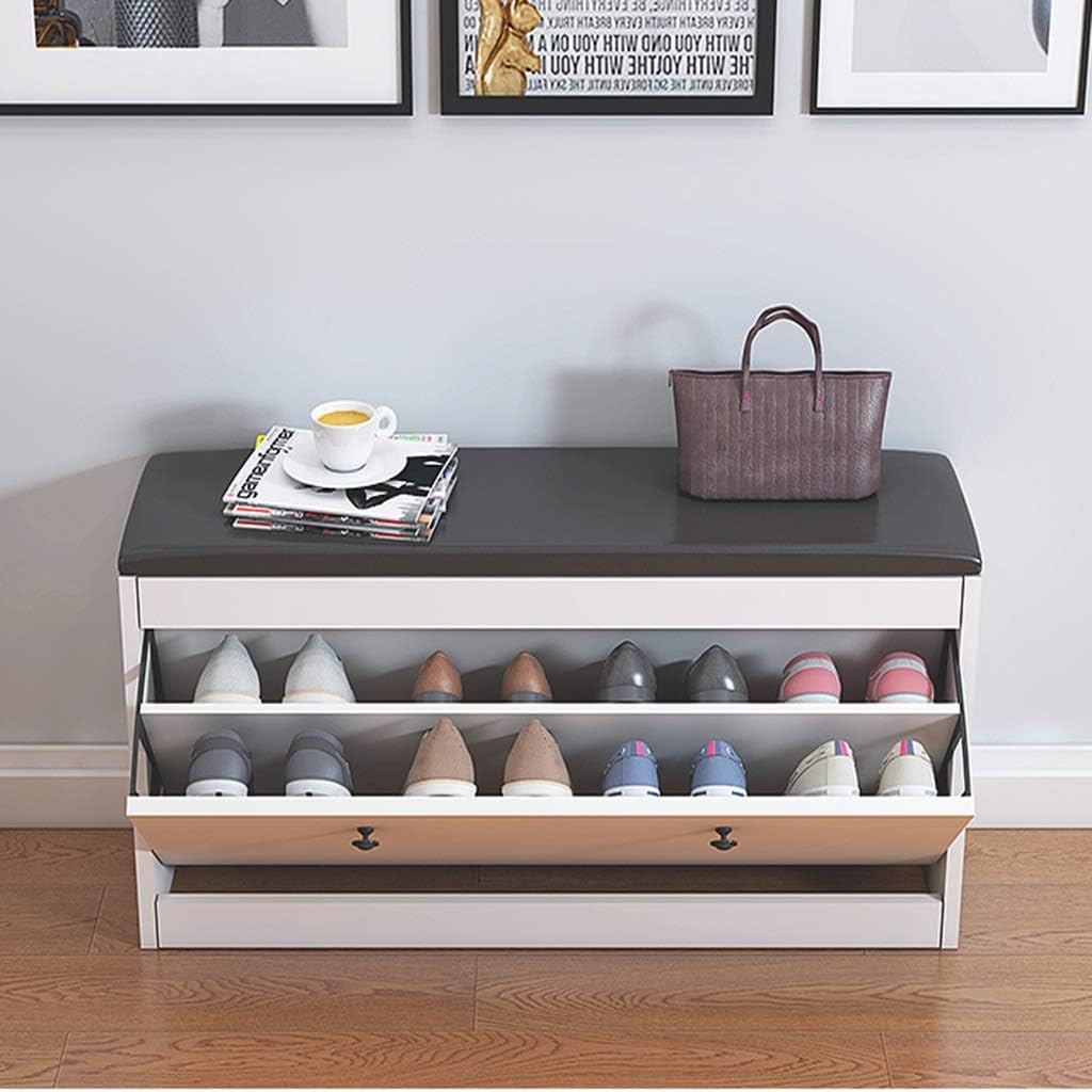 Sheng Zhanyan firms Shoe Storage Bench with Flip-drawer, Shoe Storage Cabinet Ottoman Shoe Rack ...