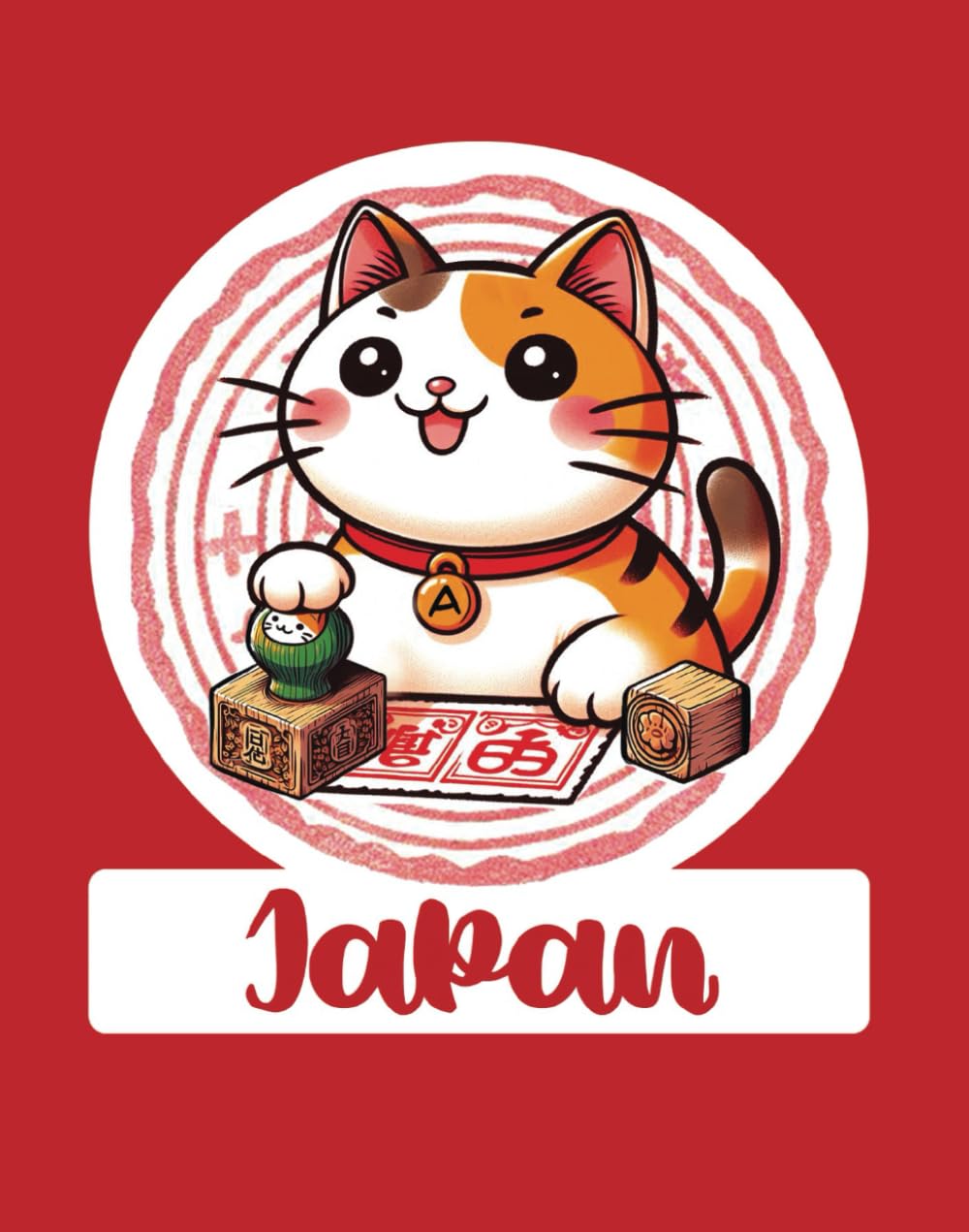 Japanese stamp book with cute cat neko: stamp book to collect eki ...