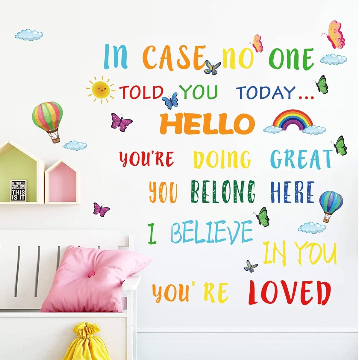 Amazon.com: IARTTOP Colorful Inspirational Lettering Quote Wall Decal ...