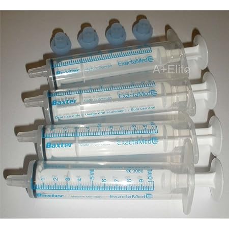 Amazon.com: BAXA ExactaMed Oral Liquid Medication Syringe 20cc/20mL 4 ...