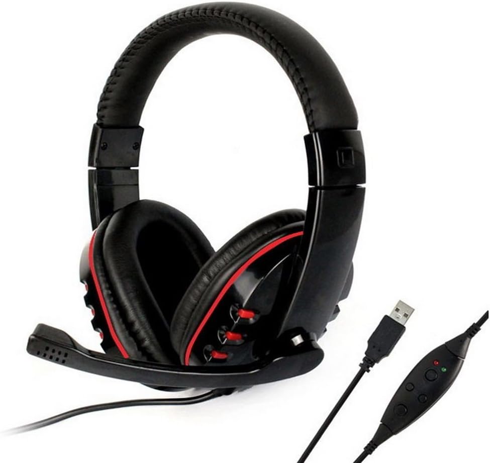 Amazon.com: New Luxury Leather Headset earphone with Microphone for PS3 ...