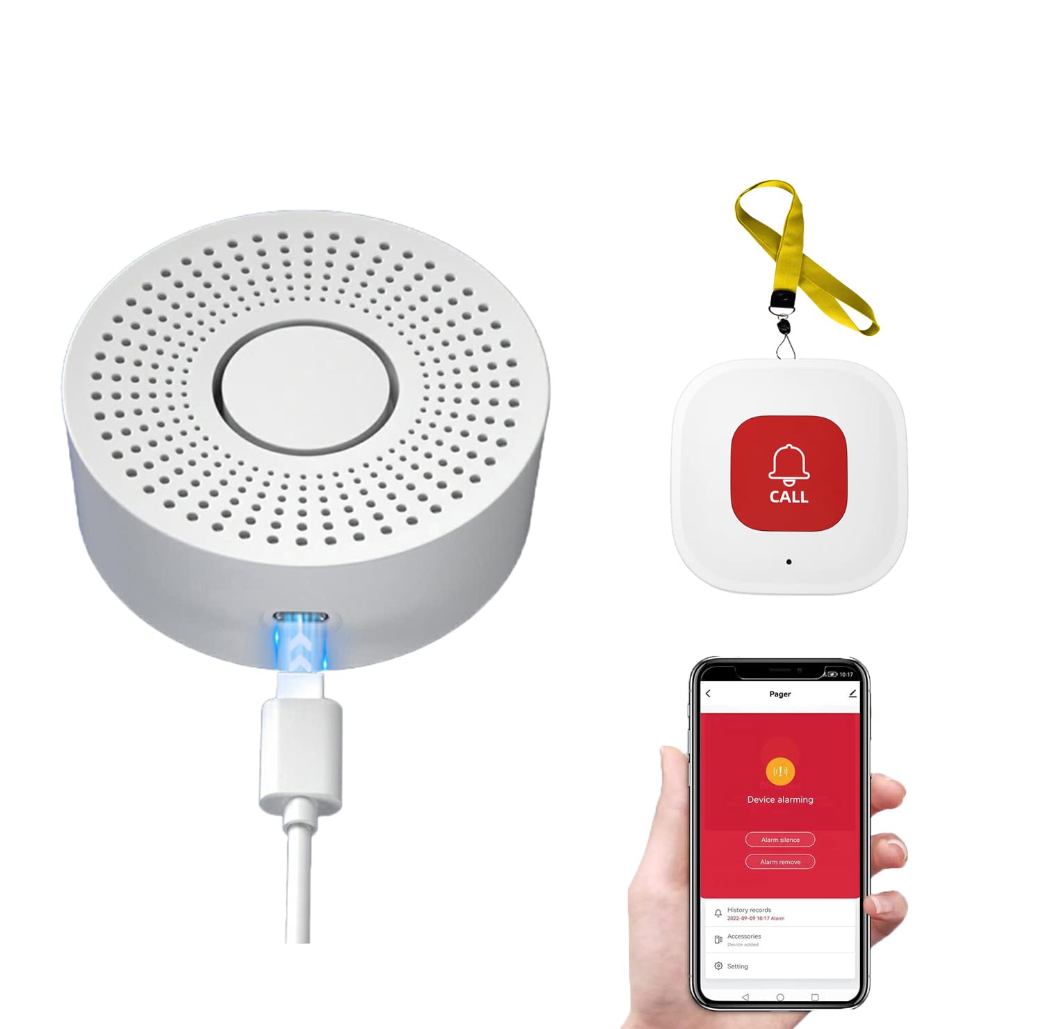 Amazon.com: WiFi Caregiver Pager Call Button Wireless Call Bell Nurse ...