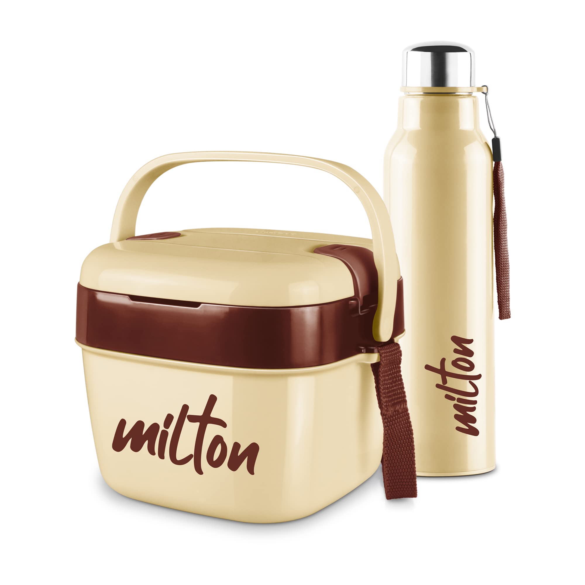 Buy MILTON Cube Lunchmate (Steel Fit Insulated Water Bottle, 630 ml ...