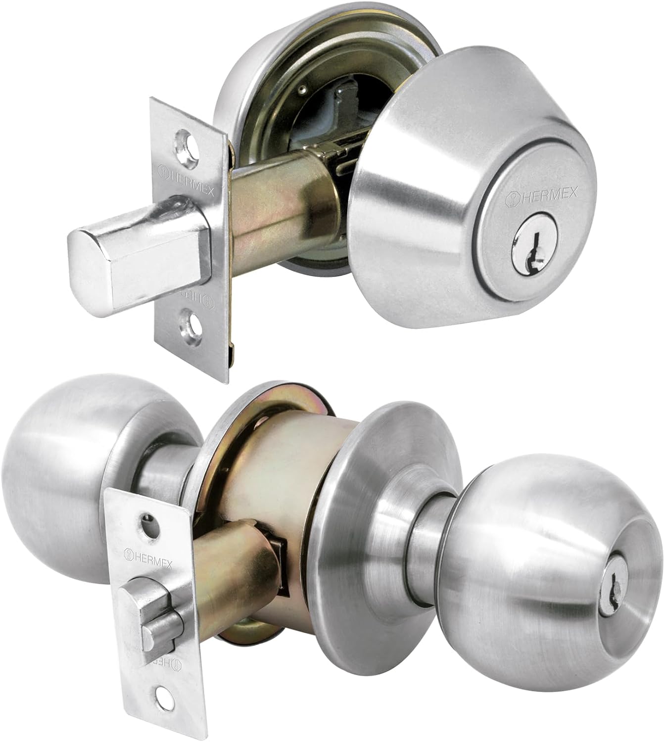 Amazon.com: Combo locks, key-key, chrome, Hermex Basic : Tools & Home ...
