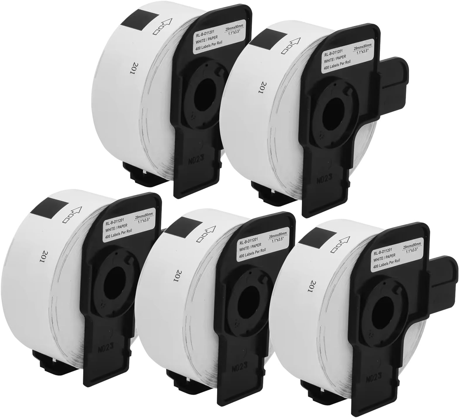 Brother DK-11201 Label Roll, Standard Address Labels, Black on White ...