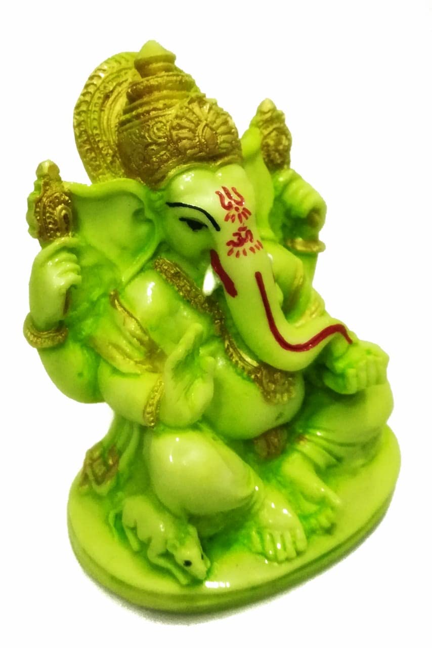 Buy Devine Lord Green Ganesha Idol God Ganpati/Ganesh Handicraft Statue ...